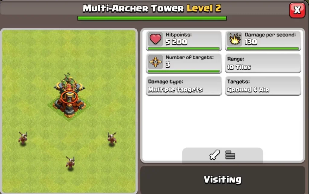 Multi-Archer Tower Max Levels List: Town Hall 15 to Town Hall 16 Stats 2024 - Clash Of Clans