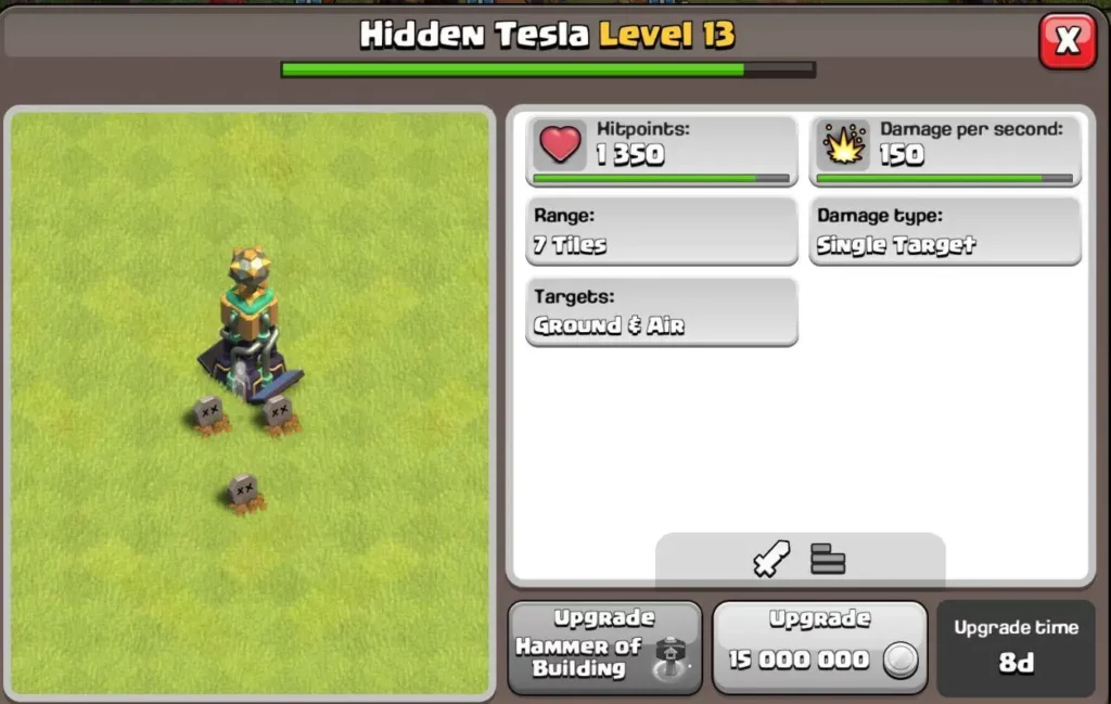 Hidden Tesla Max Levels List: Town Hall 7 to Town Hall 16 Stats 2024 ...